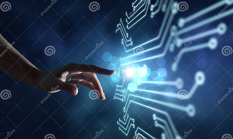 Creating the technology stock photo. Image of creation - 130619452