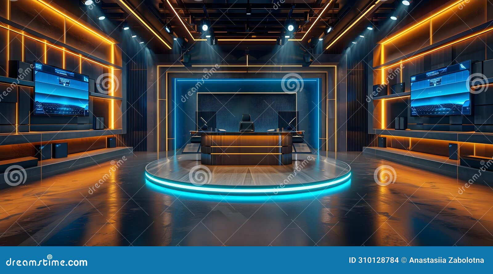 Creating a Title for a Professional News Broadcasting Studio Anchor ...