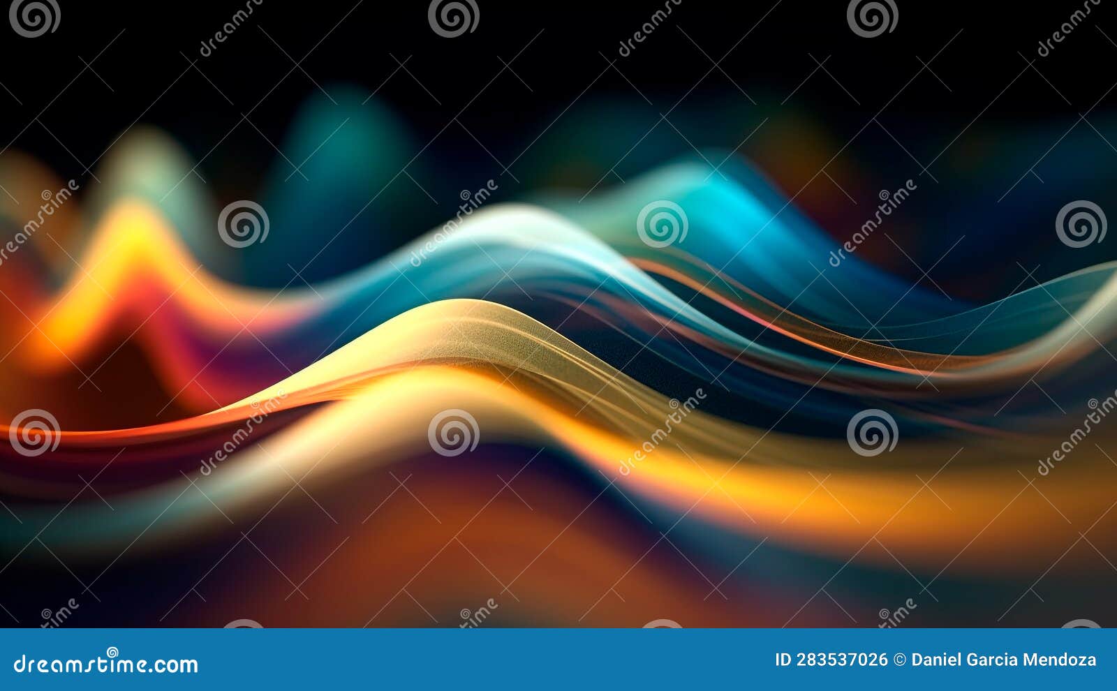 Creating Uneven Surface Background with Vibrant Gradient Wavy Line ...