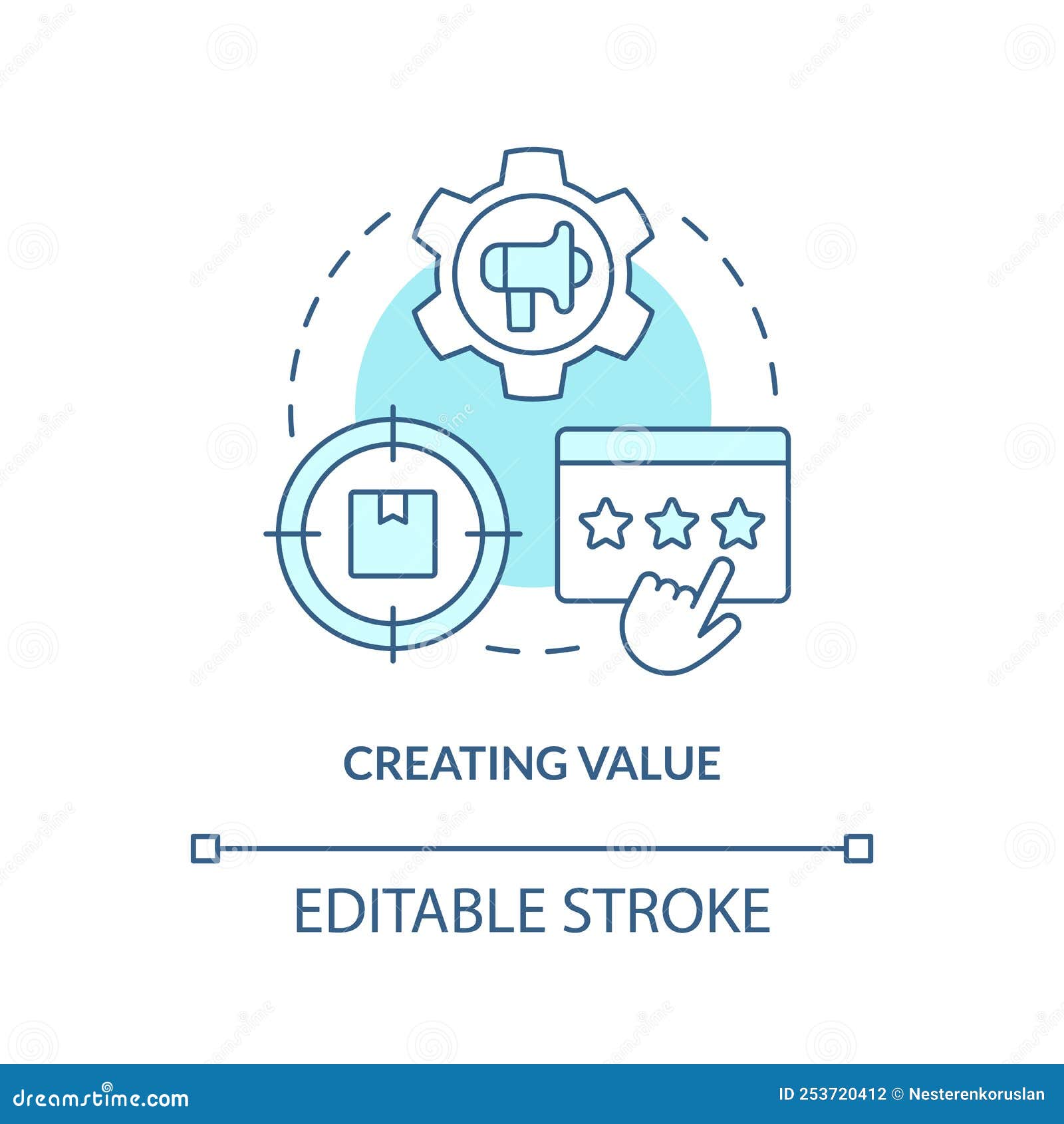 Creating Value Turquoise Concept Icon Stock Vector - Illustration of ...