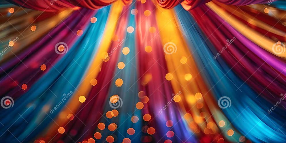 Creating a Vibrant Performance Setting with the Backdrop of a Colorful ...