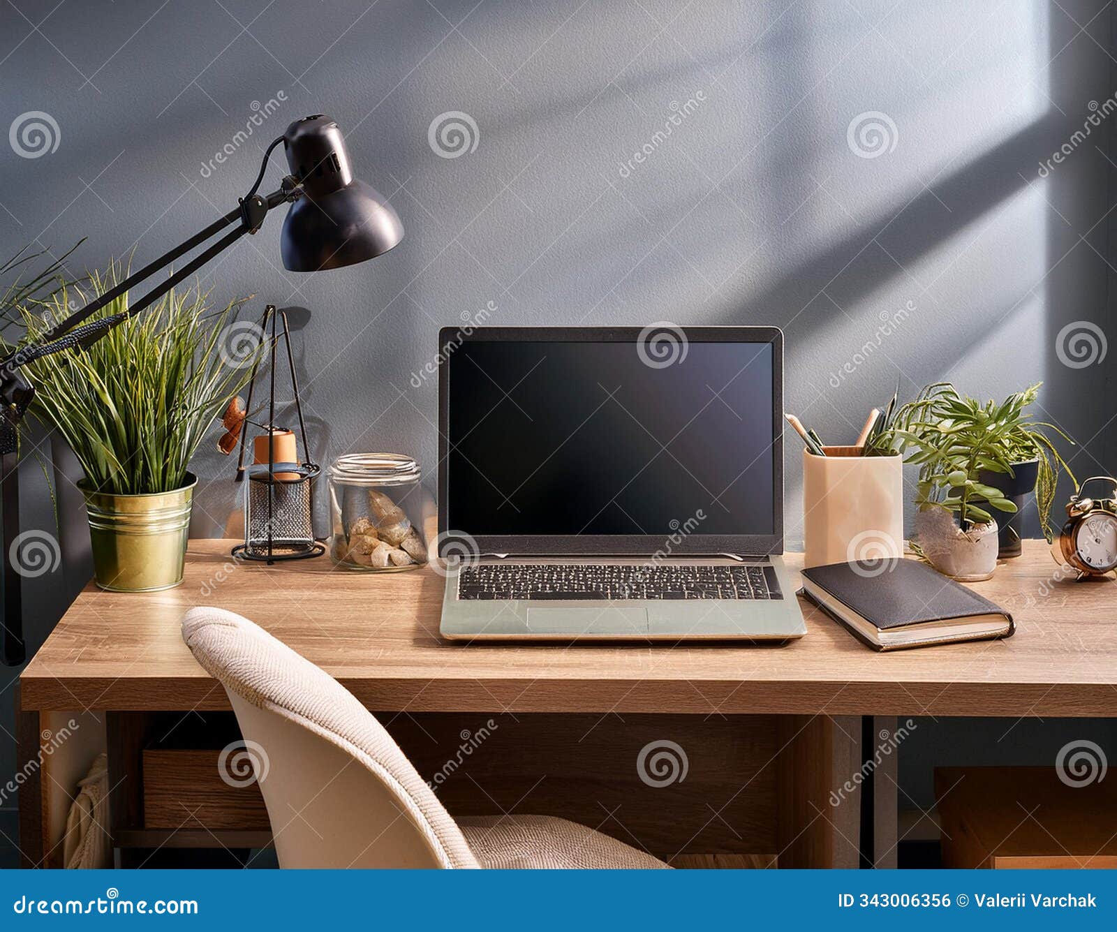 Creating a Welcoming and Productive Modern Workplace Environment Stock ...
