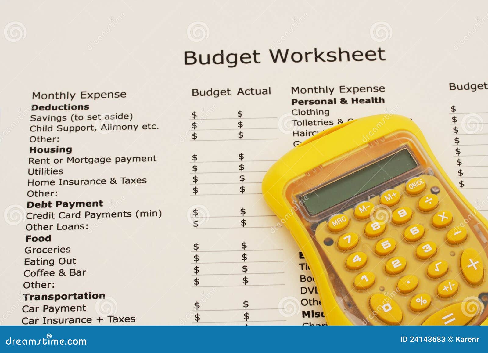 Creating your budget stock image. Image of invest, program - 24143683