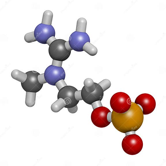 Creatinol-O-Phosphate or COP Molecule. 3D Rendering Stock Image ...