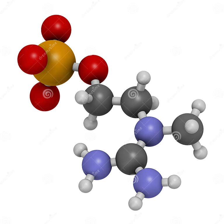 Creatinol-O-Phosphate or COP Molecule. 3D Rendering Stock Photo ...