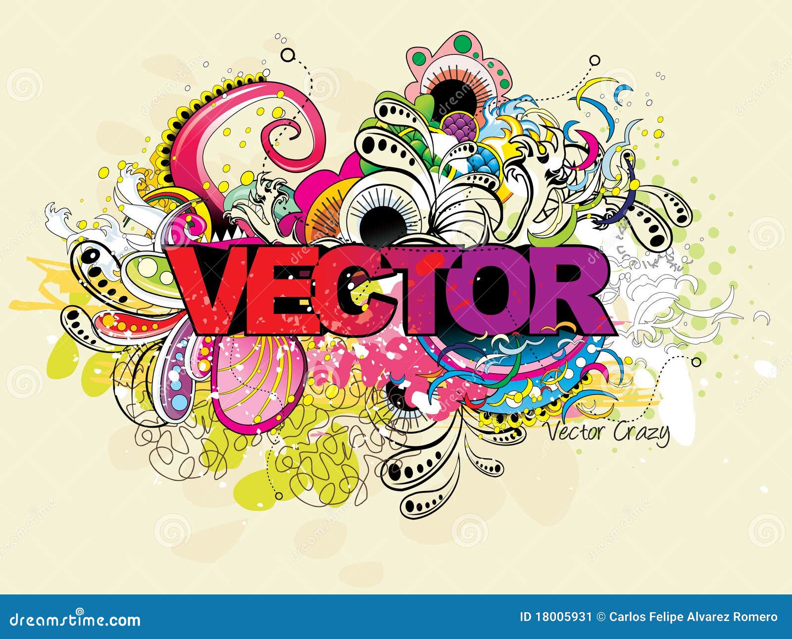 Creation abstract text stock vector. Illustration of elements - 18005931