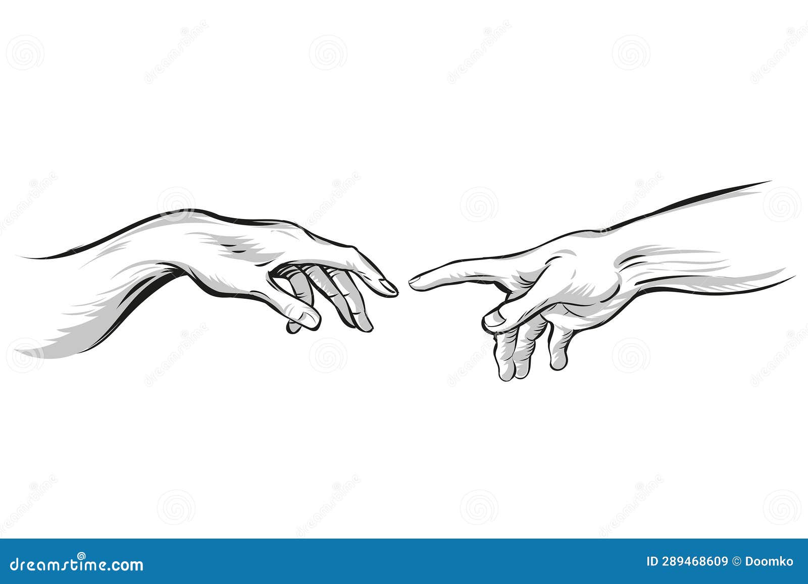 Creation of Adam Michelangelo Vector Stock Vector - Illustration of ...