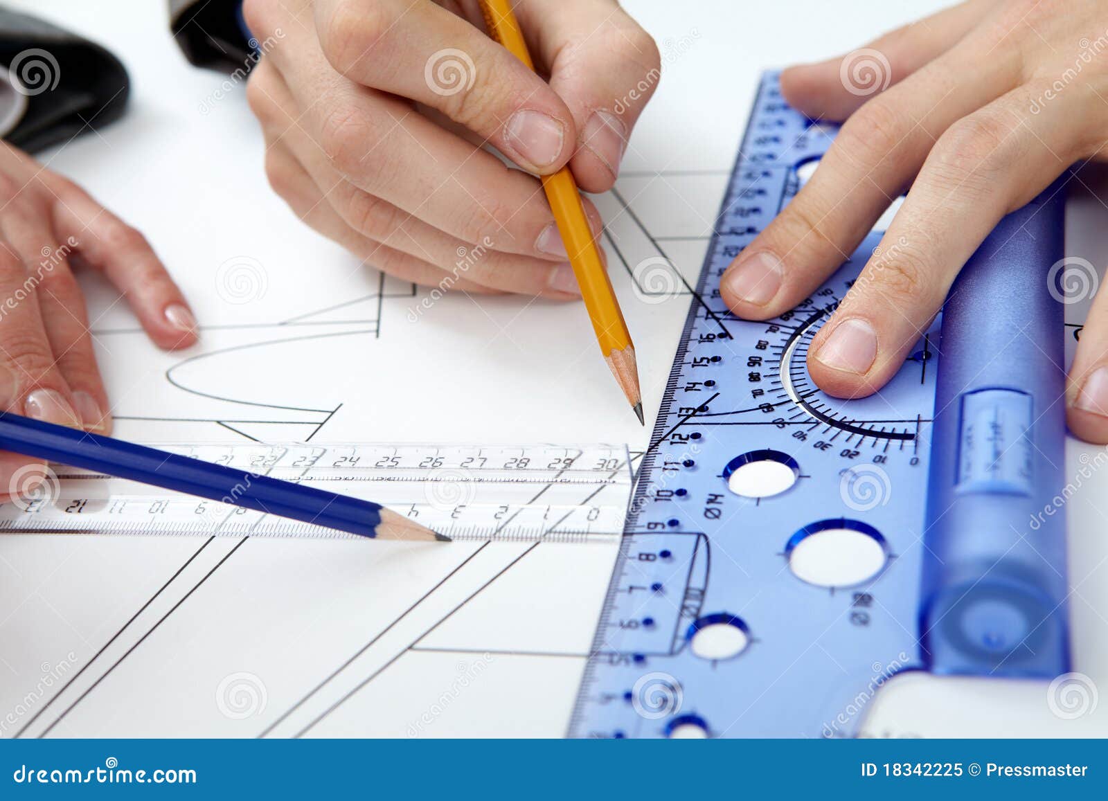 Creation of draft stock image. Image of contractor, architect - 18342225