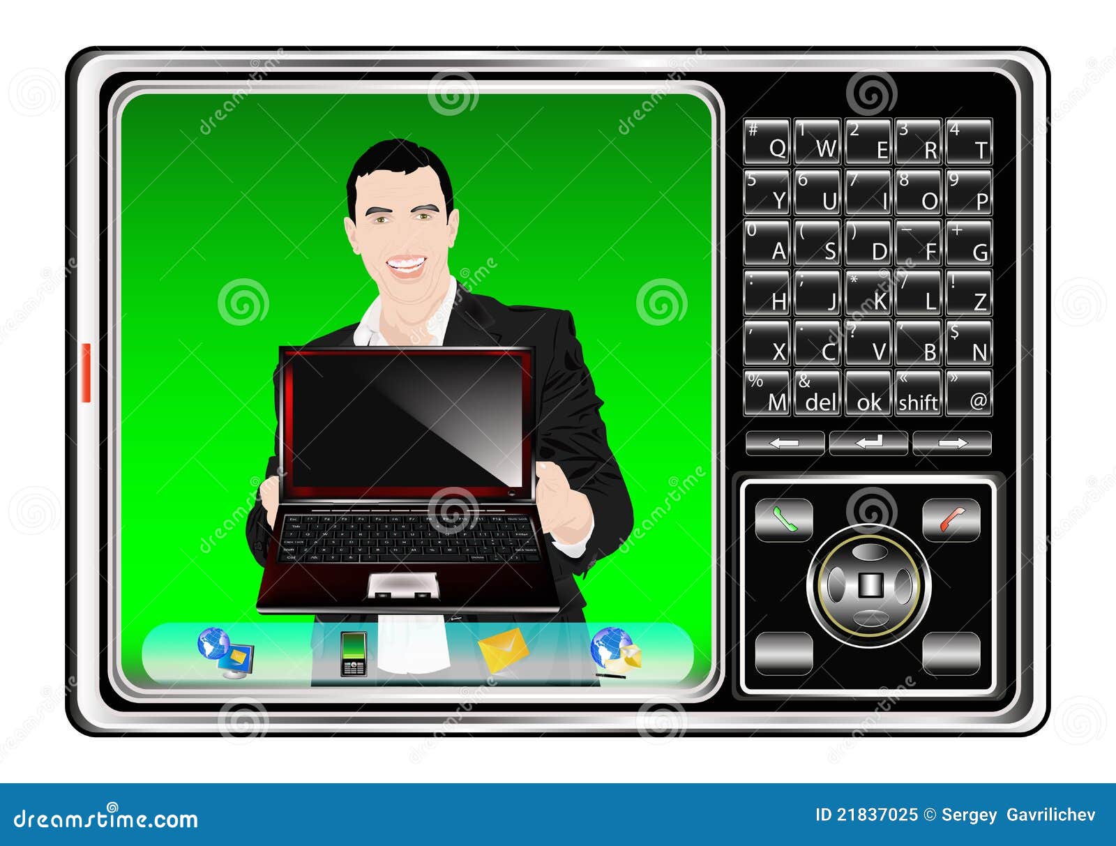 Creation Of Hi-tech Models Of Phones Stock Vector - Illustration of ...