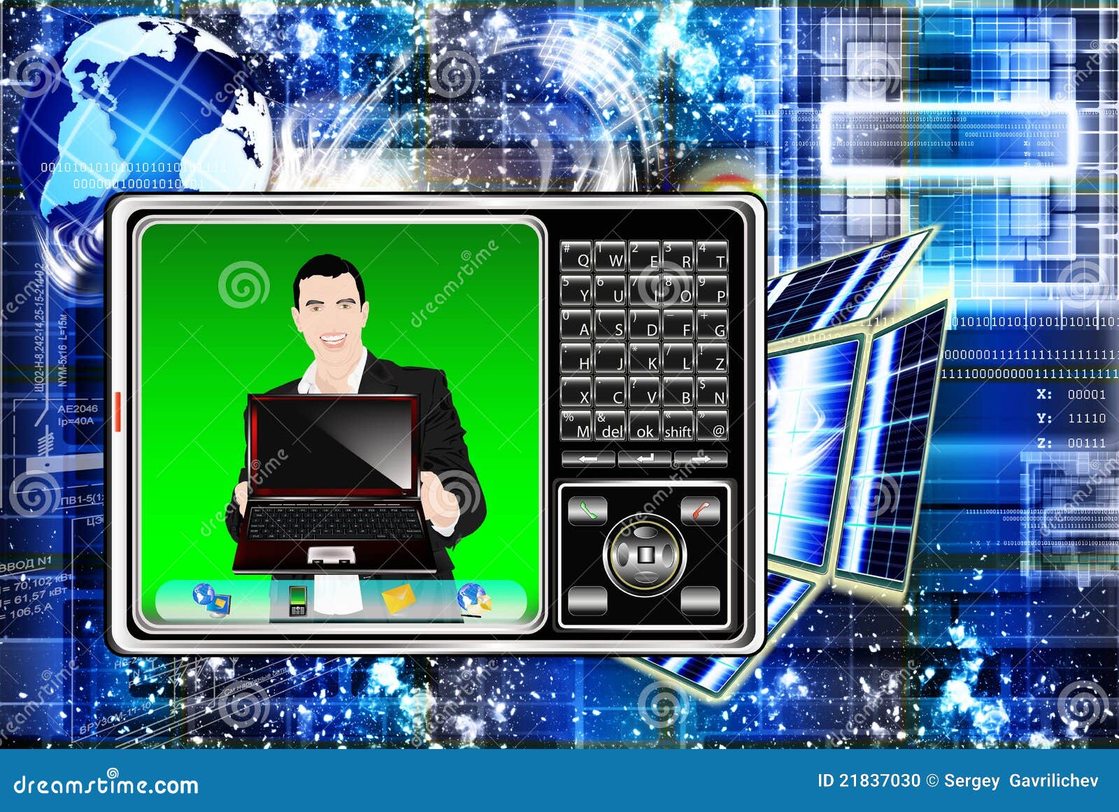 Creation Of Hi-tech Models Of Phones Stock Photo - Image: 21837030