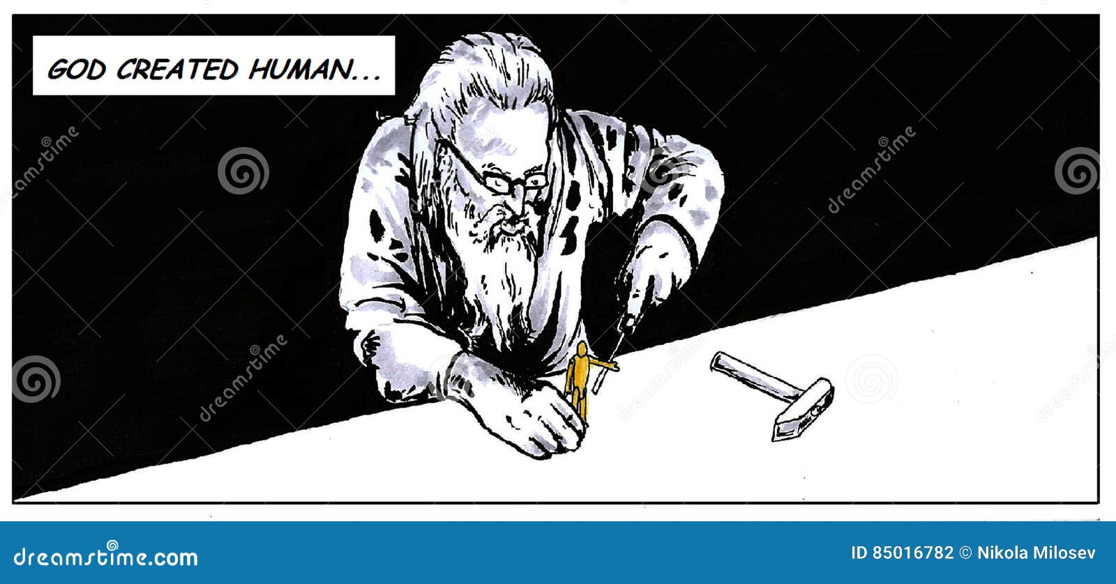 Creation of human stock illustration. Illustration of making - 85016782