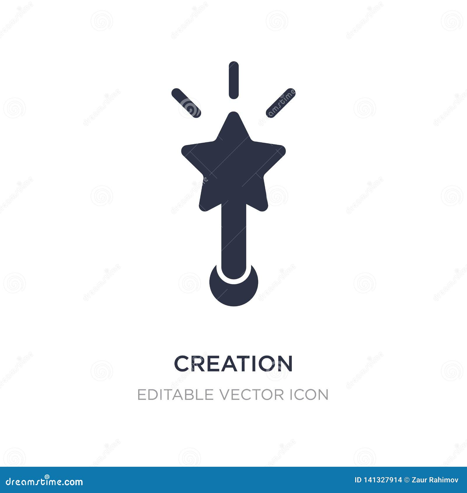 Creation Icon on White Background. Simple Element Illustration from Art ...