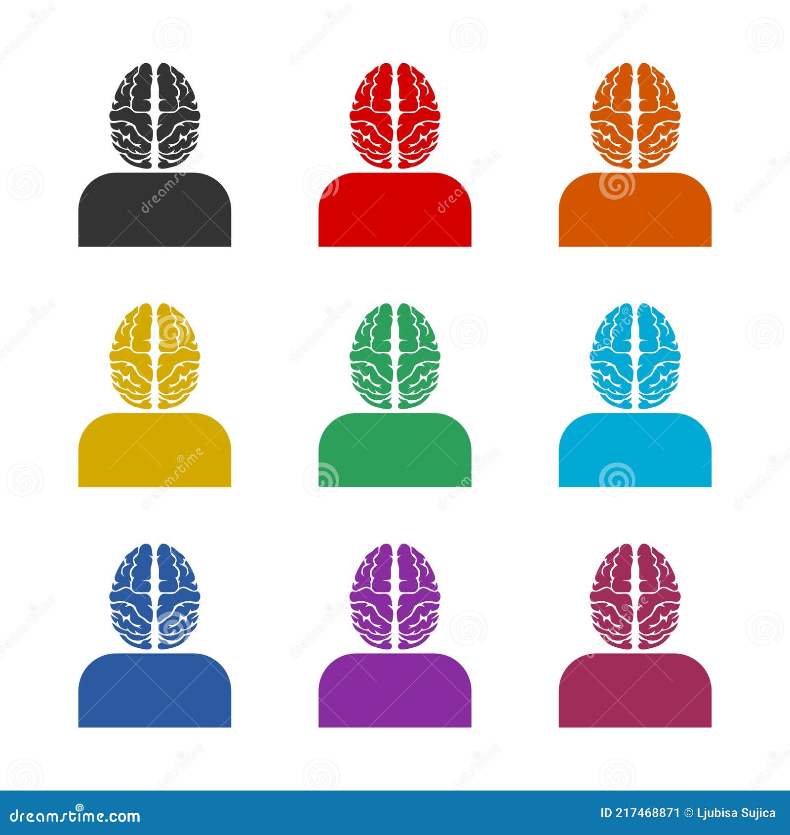 Creation Idea, Person's Brain And Jigsaw Pieces Glyph Pictogram. Puzzle ...