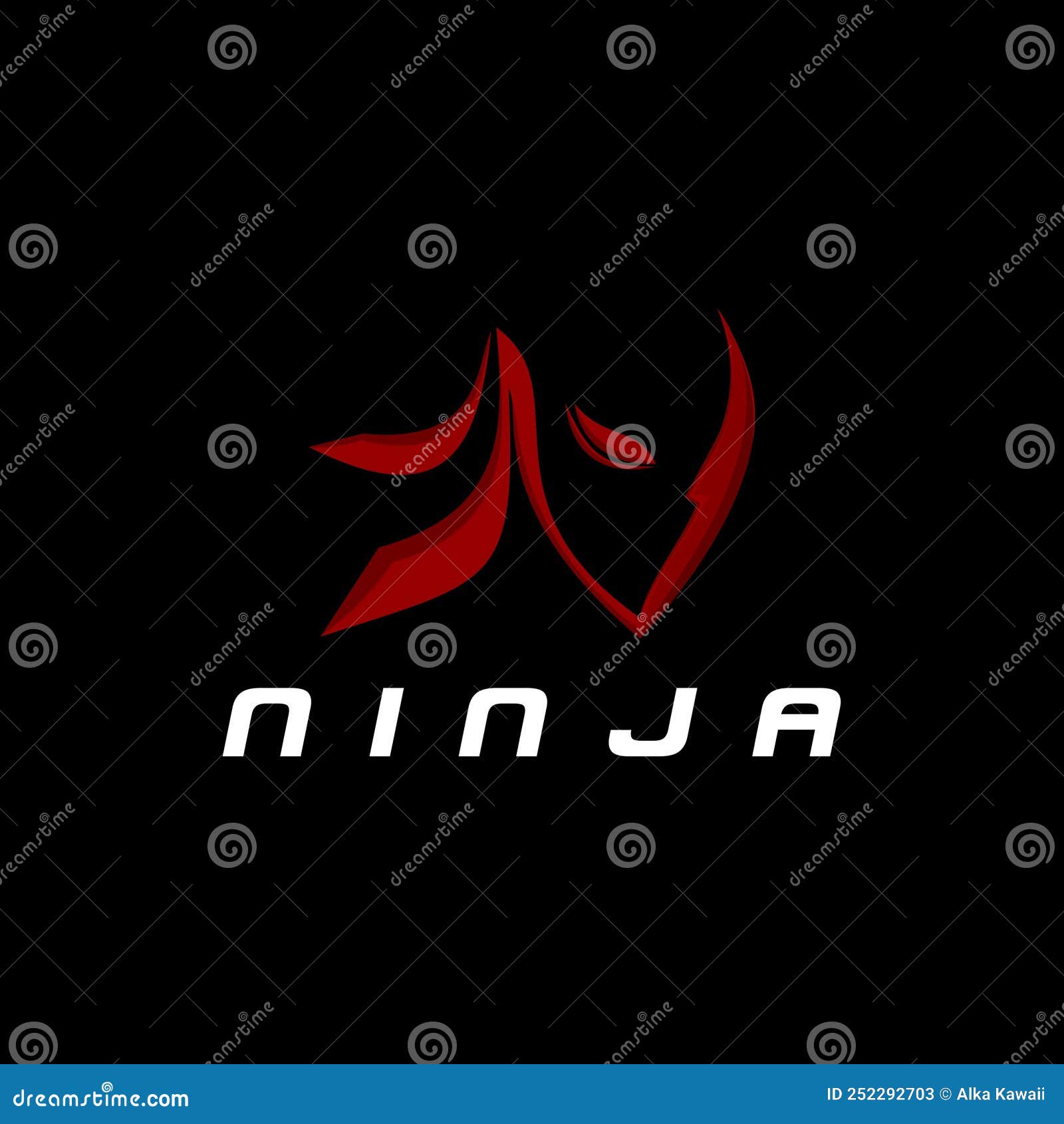 N for Ninja stock vector. Illustration of typhografy - 252292703