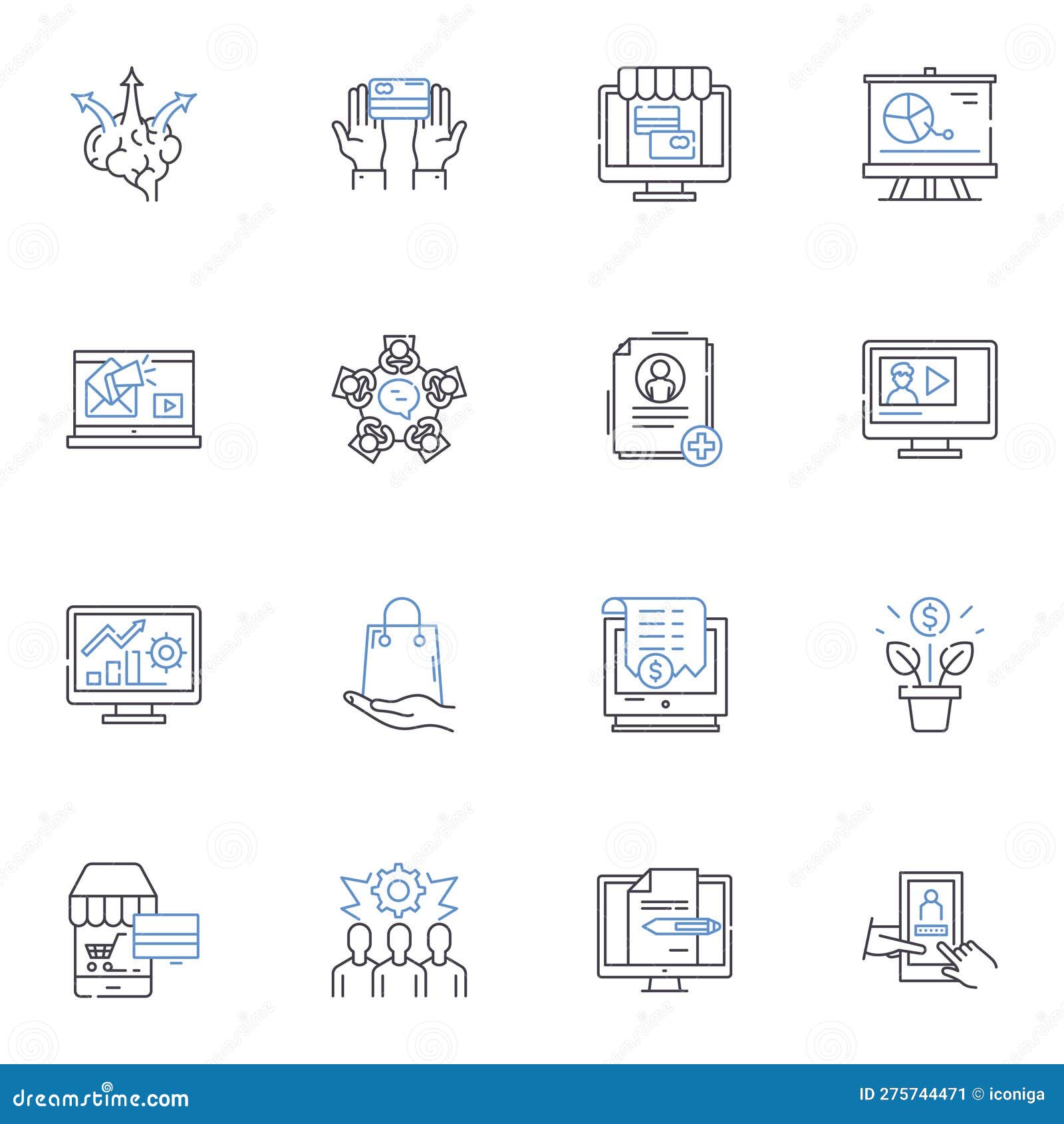 Creation Management Line Icons Collection. Ideation, Conception ...