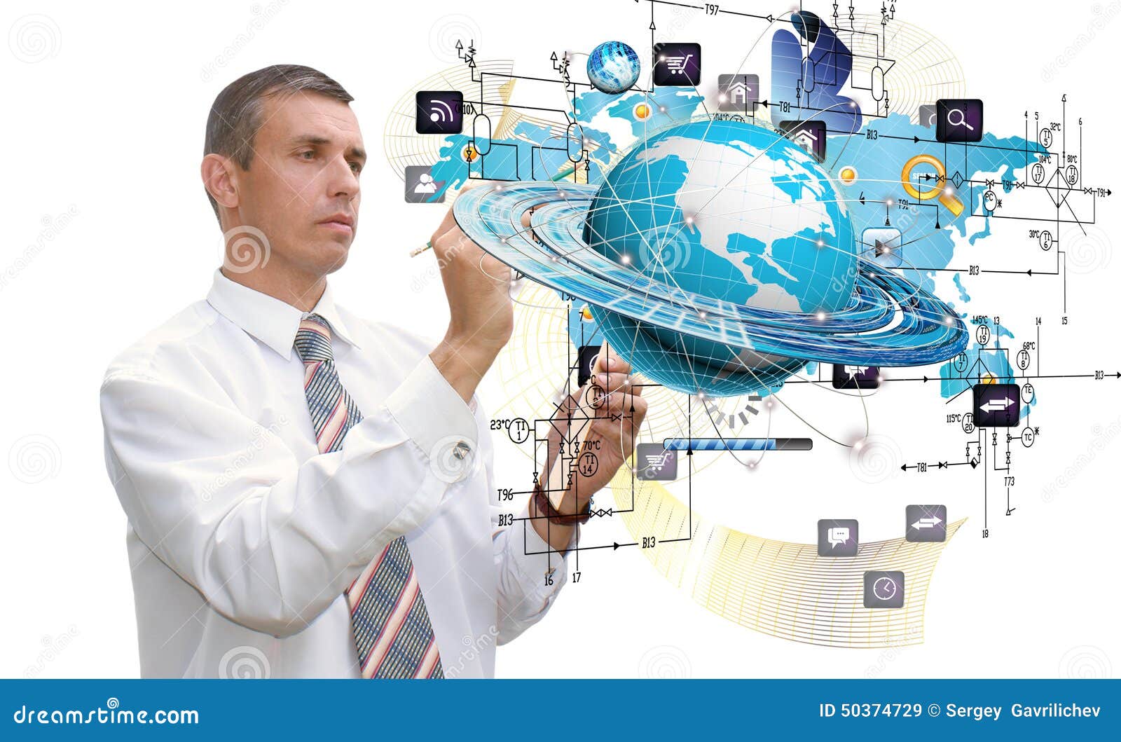 Creation New Internet Technologies Stock Image - Image of background ...