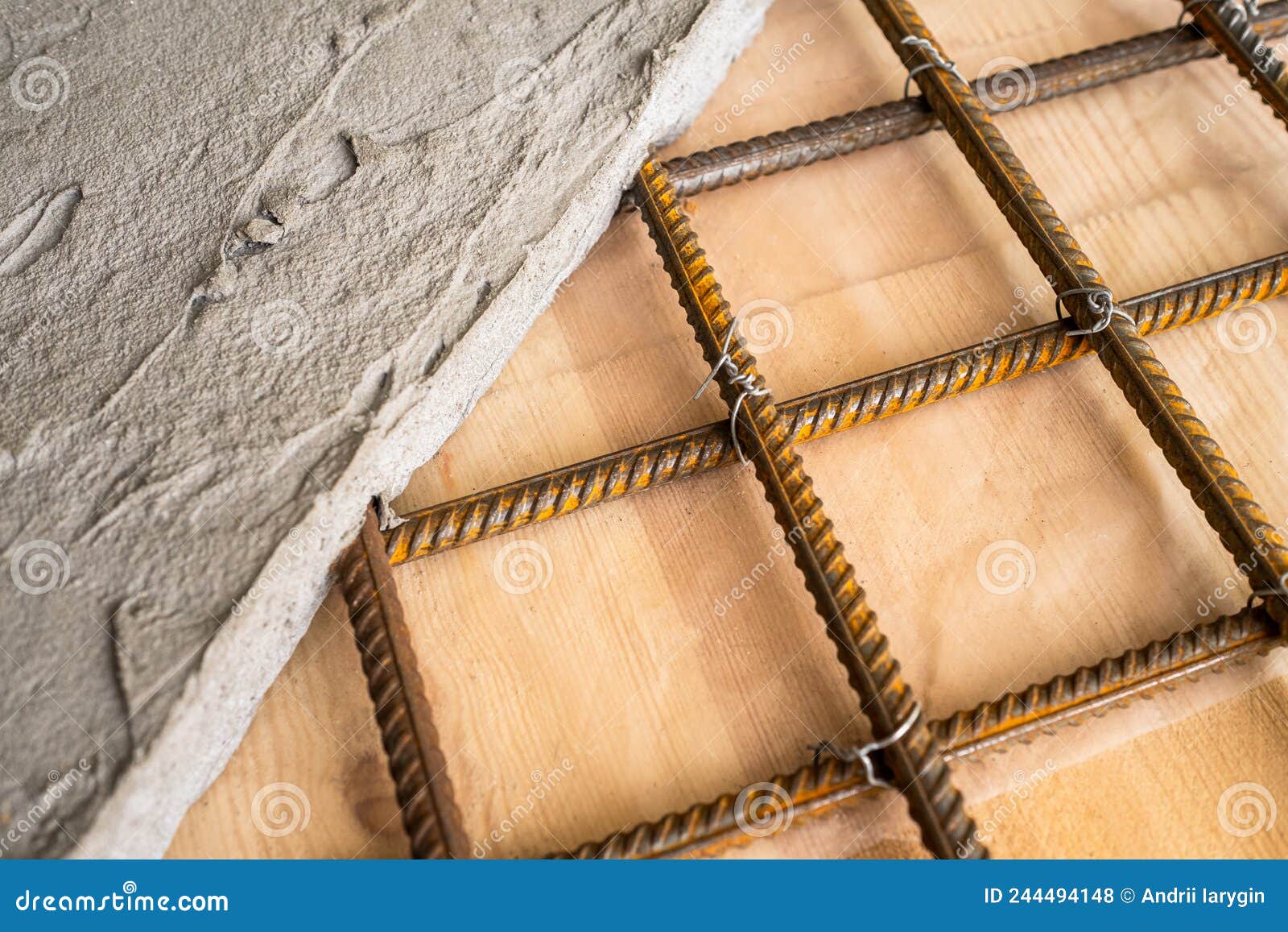 Creation of Concrete Reinforcement Structures and Layers Stock Photo ...