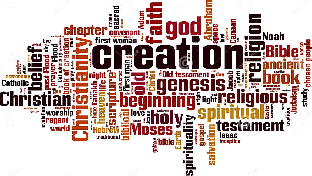 Creation word cloud stock vector. Illustration of covenant - 161972335