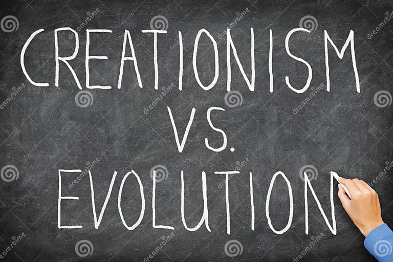 Creationism vs. Evolution stock image. Image of belief - 21805429
