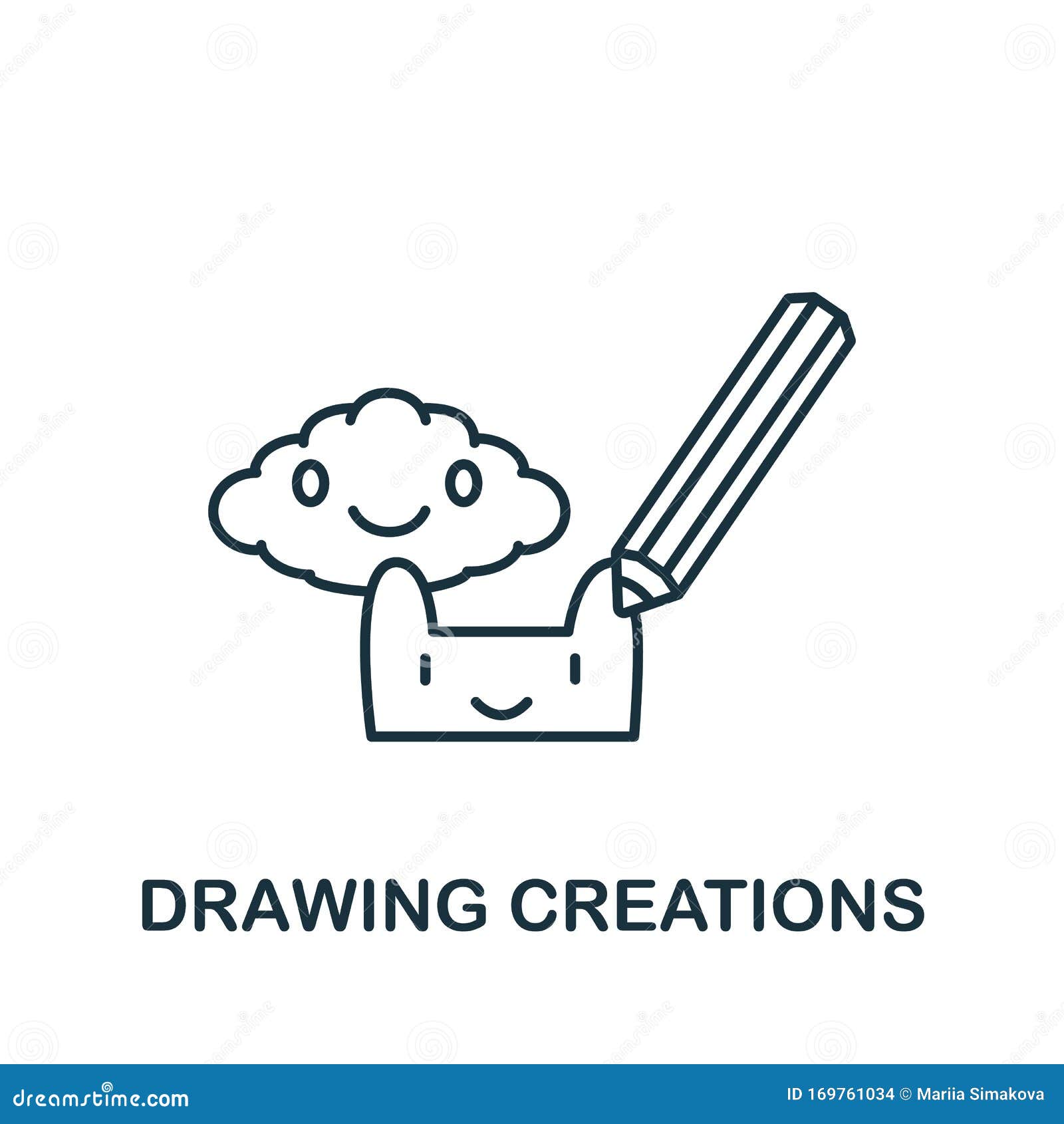 Creations Icon. Simple Line Element Creations Symbol for Templates, Web ...