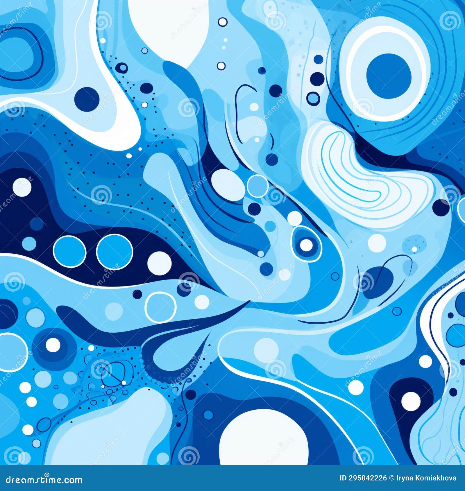Creativ Doodle Blue Abstract Background Stock Photo - Image of artistic ...