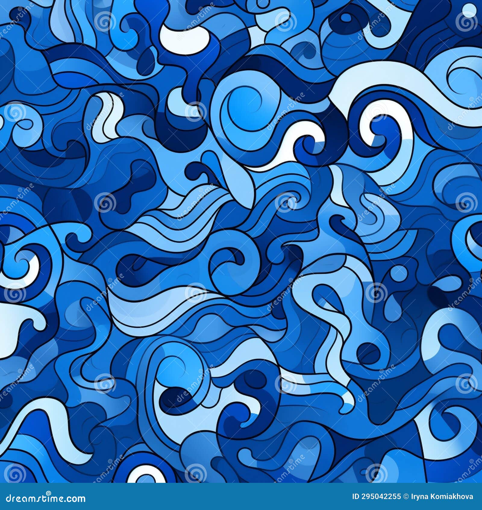 Creativ Doodle Blue Abstract Background Stock Illustration ...