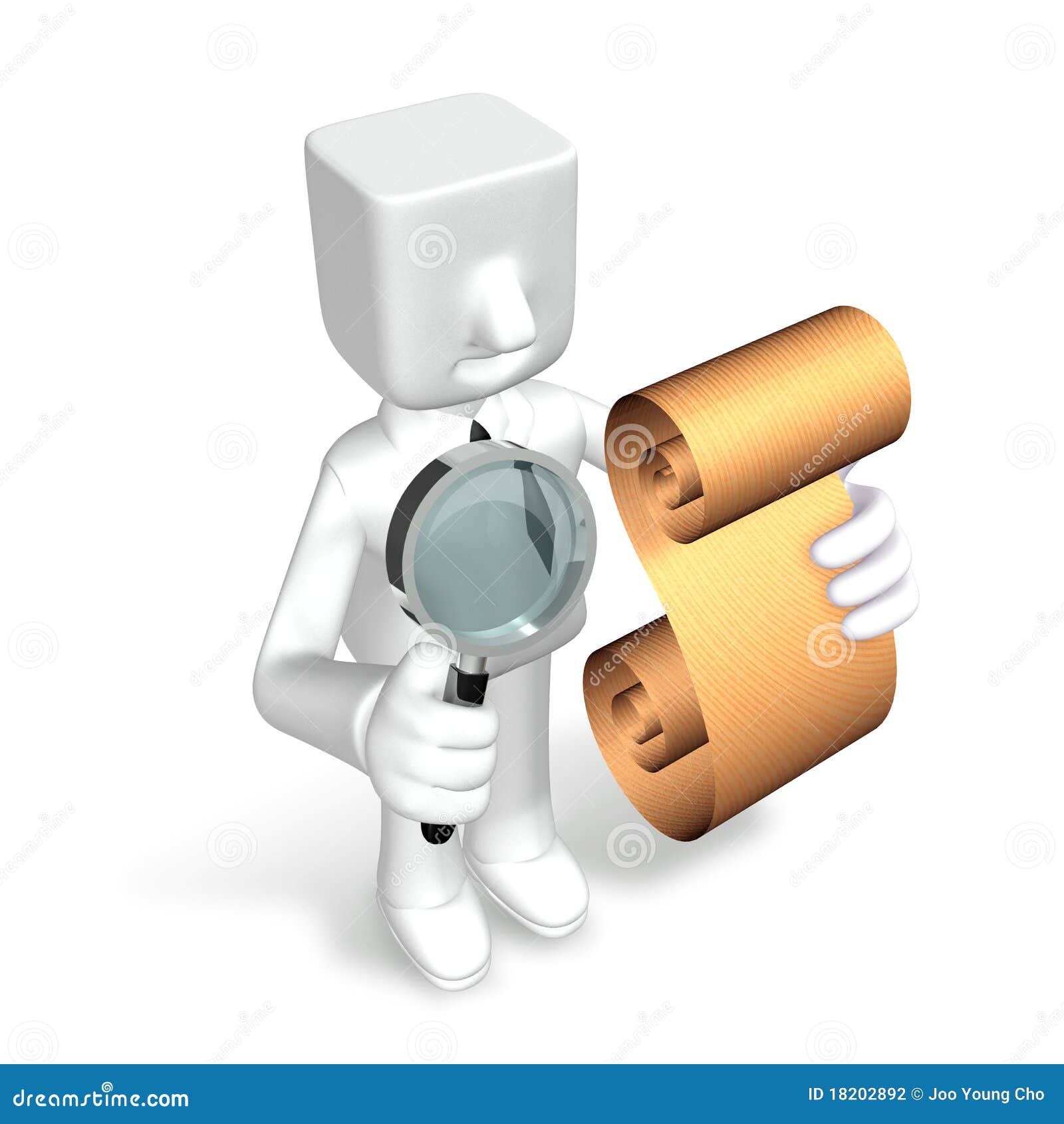 Creative 3d Business Man Study Stock Illustration - Illustration of ...