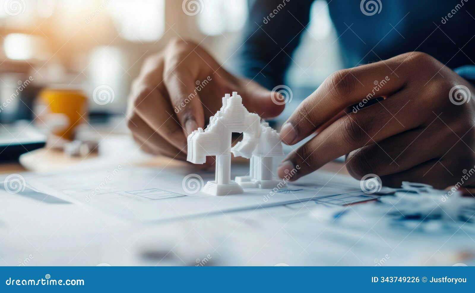 Creative 3D Printed Models in Modern Design Process Stock Illustration ...