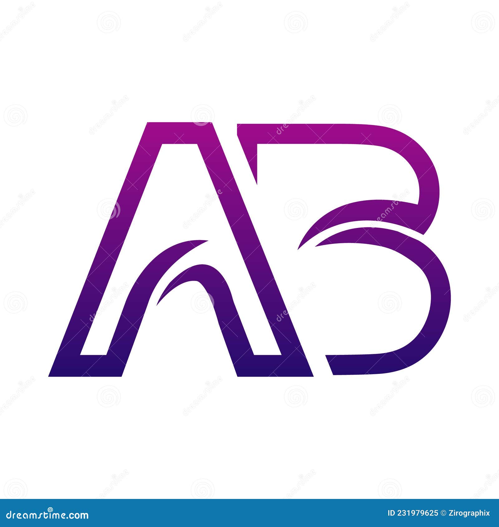 Creative AB Logo Icon Design Stock Vector - Illustration of format ...
