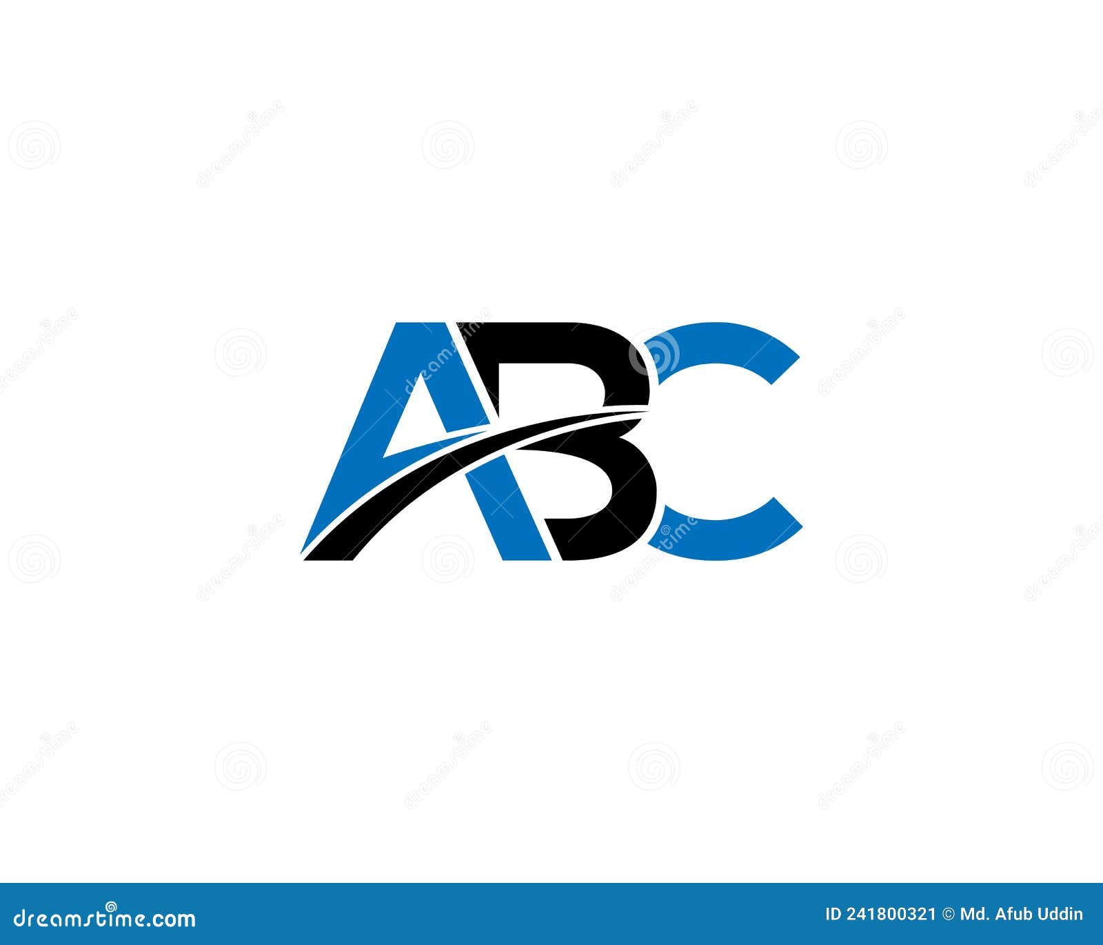 Creative ABC Letter Logo Design Concept Vector Stock Vector ...