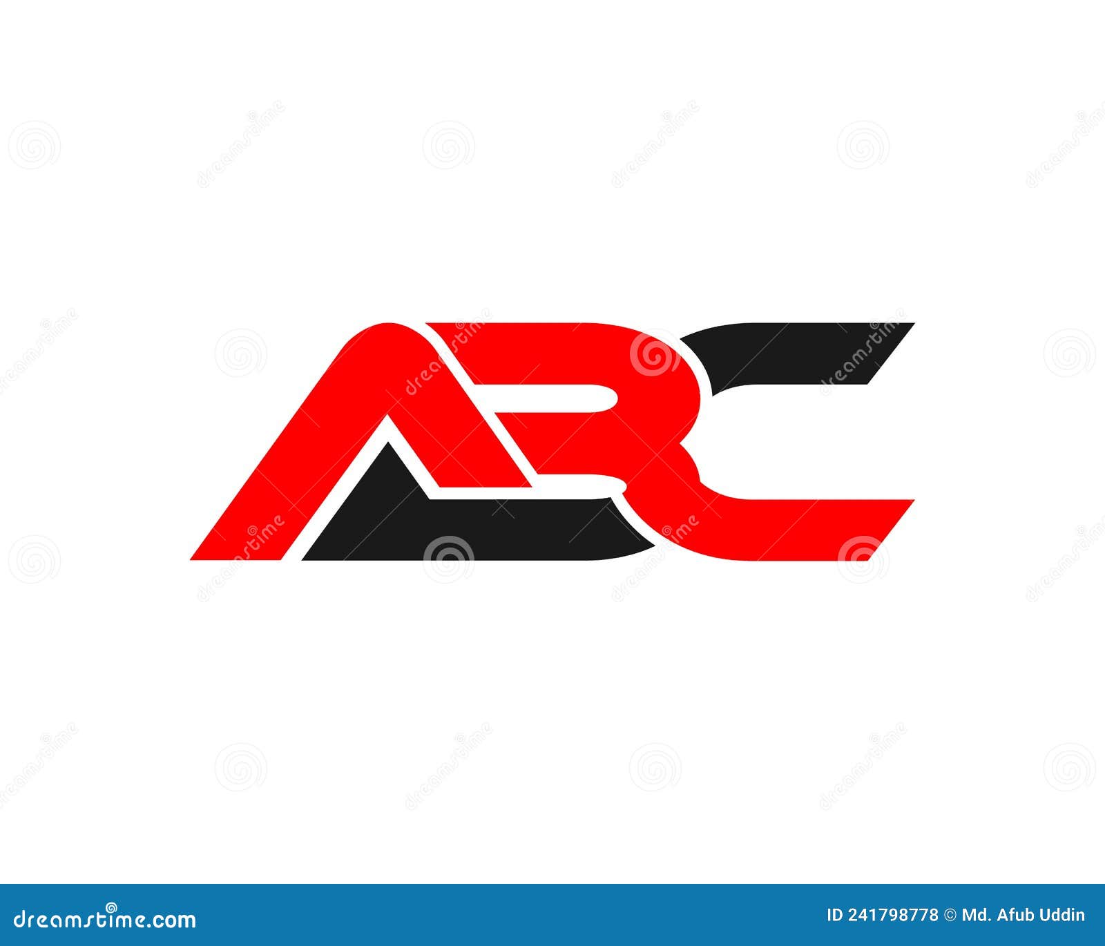 Creative ABC Letter Logo Design Vector Icon Template Stock Vector ...