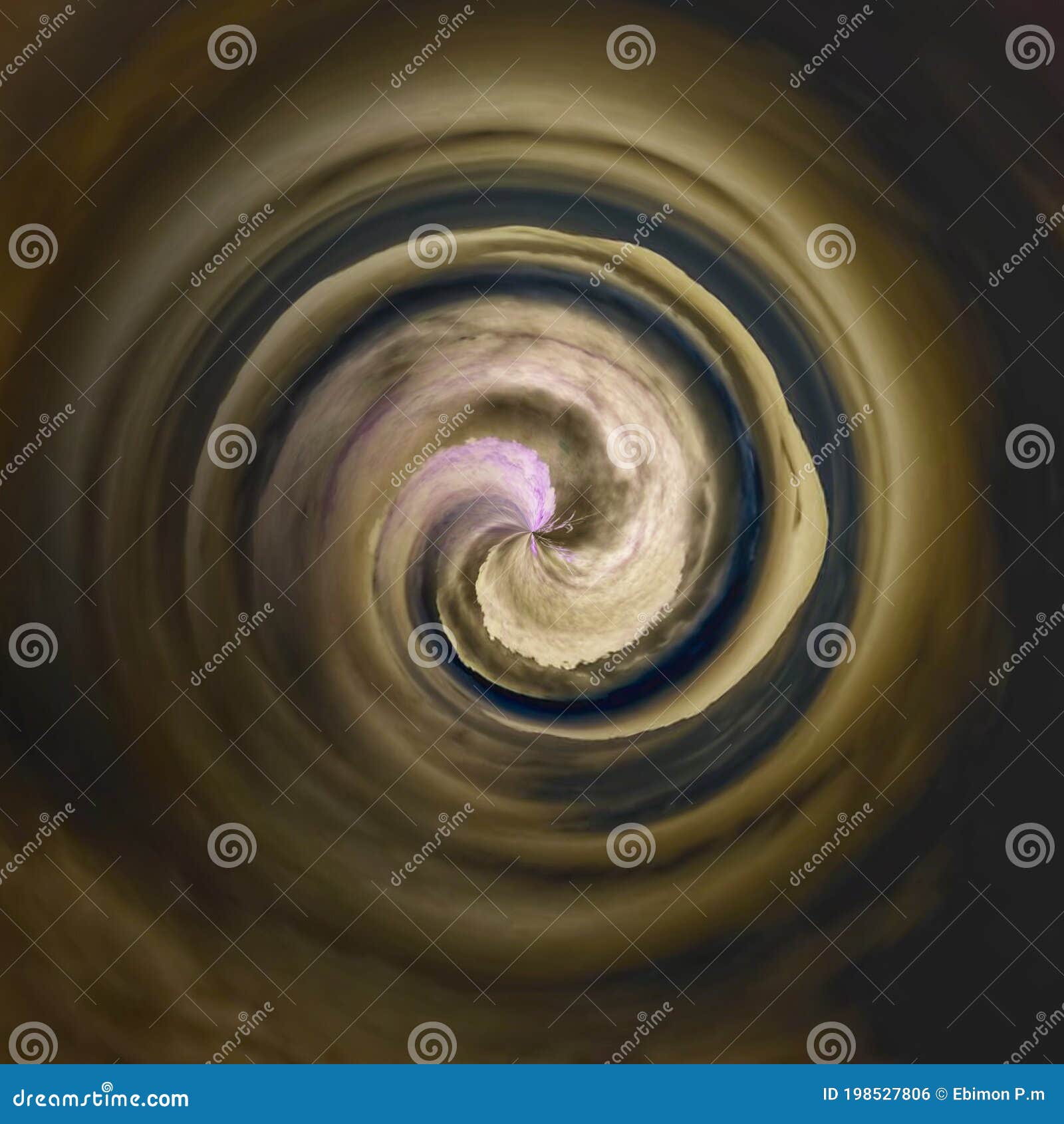Creative Abstract Art with Dark Swirl on the View Stock Illustration ...