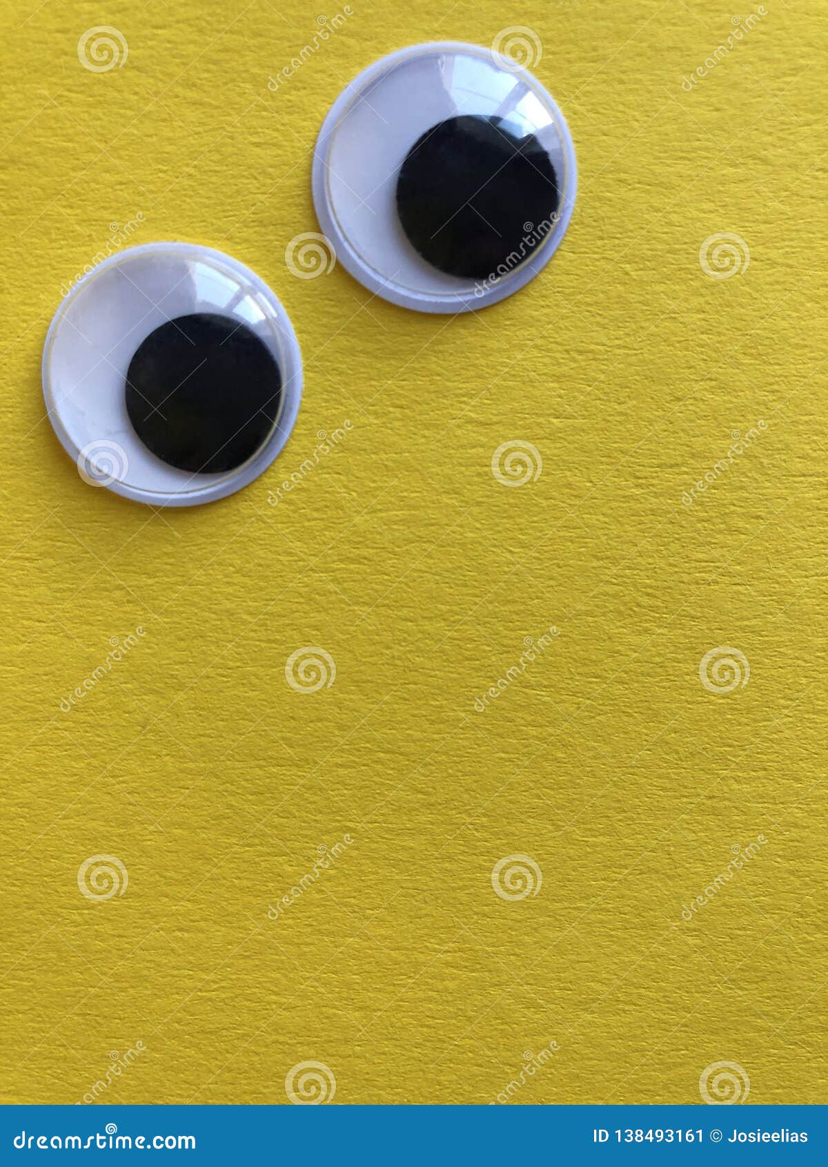 Creative Abstract Background, Googly Eyes on Yellow Stock Image - Image ...