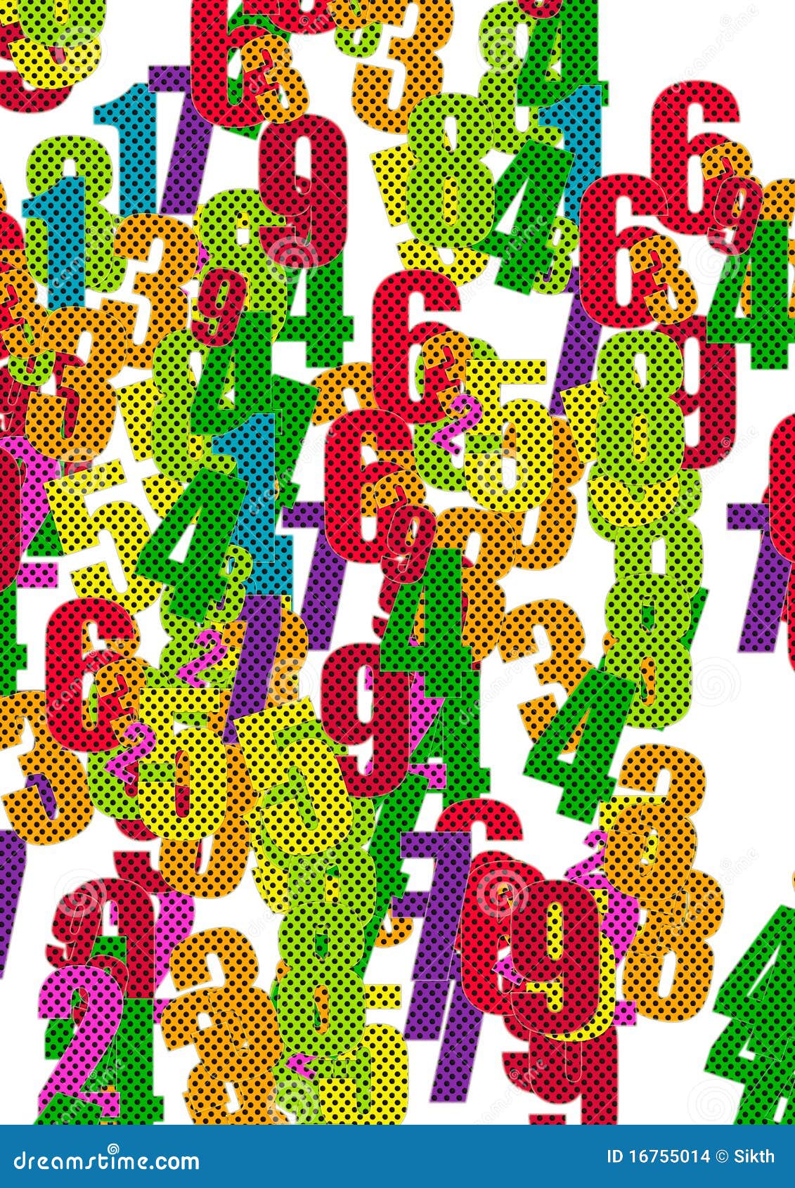 Creative Abstract Background with Numbers Stock Illustration ...