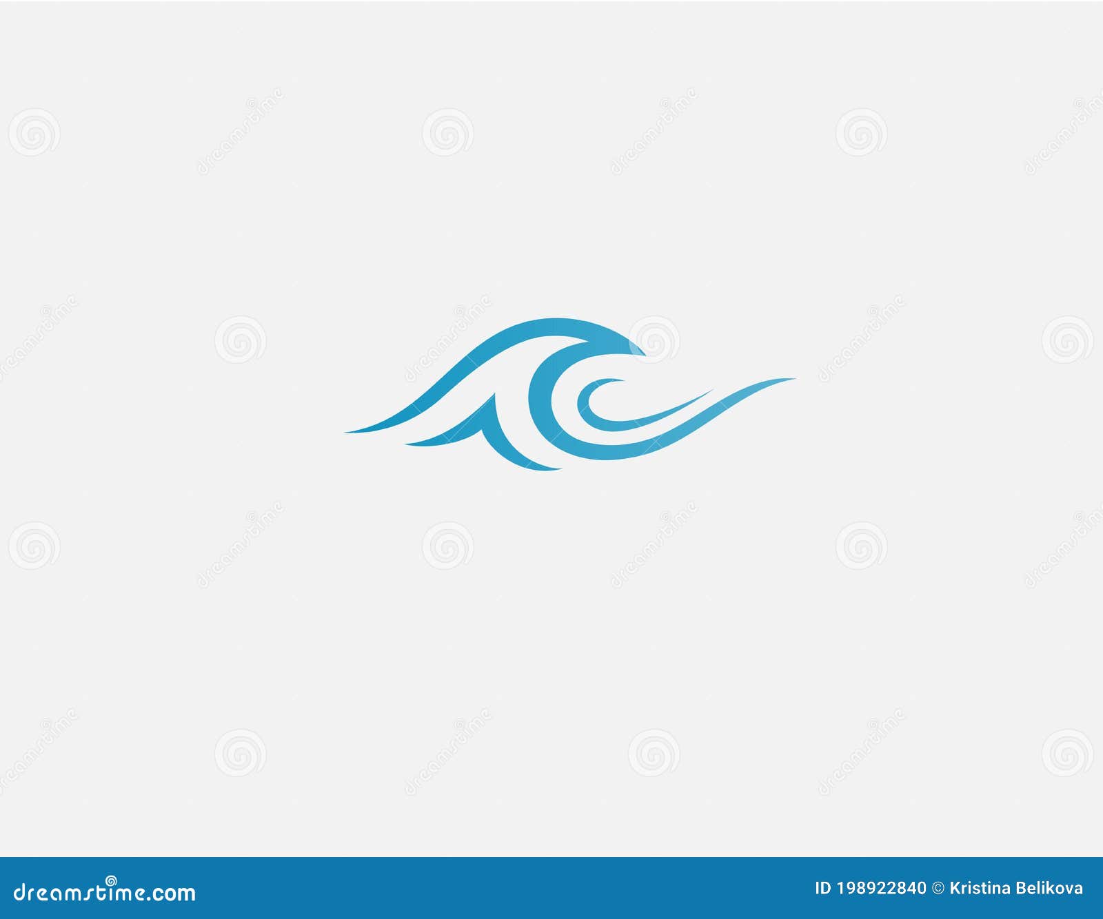 Creative Abstract Blue Logo Wave, Sea Stock Vector - Illustration of ...