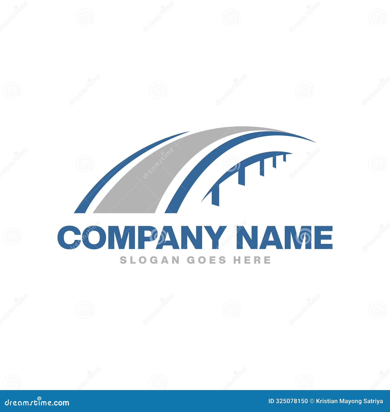 Creative Abstract Bridge Logo Design Template Stock Vector ...