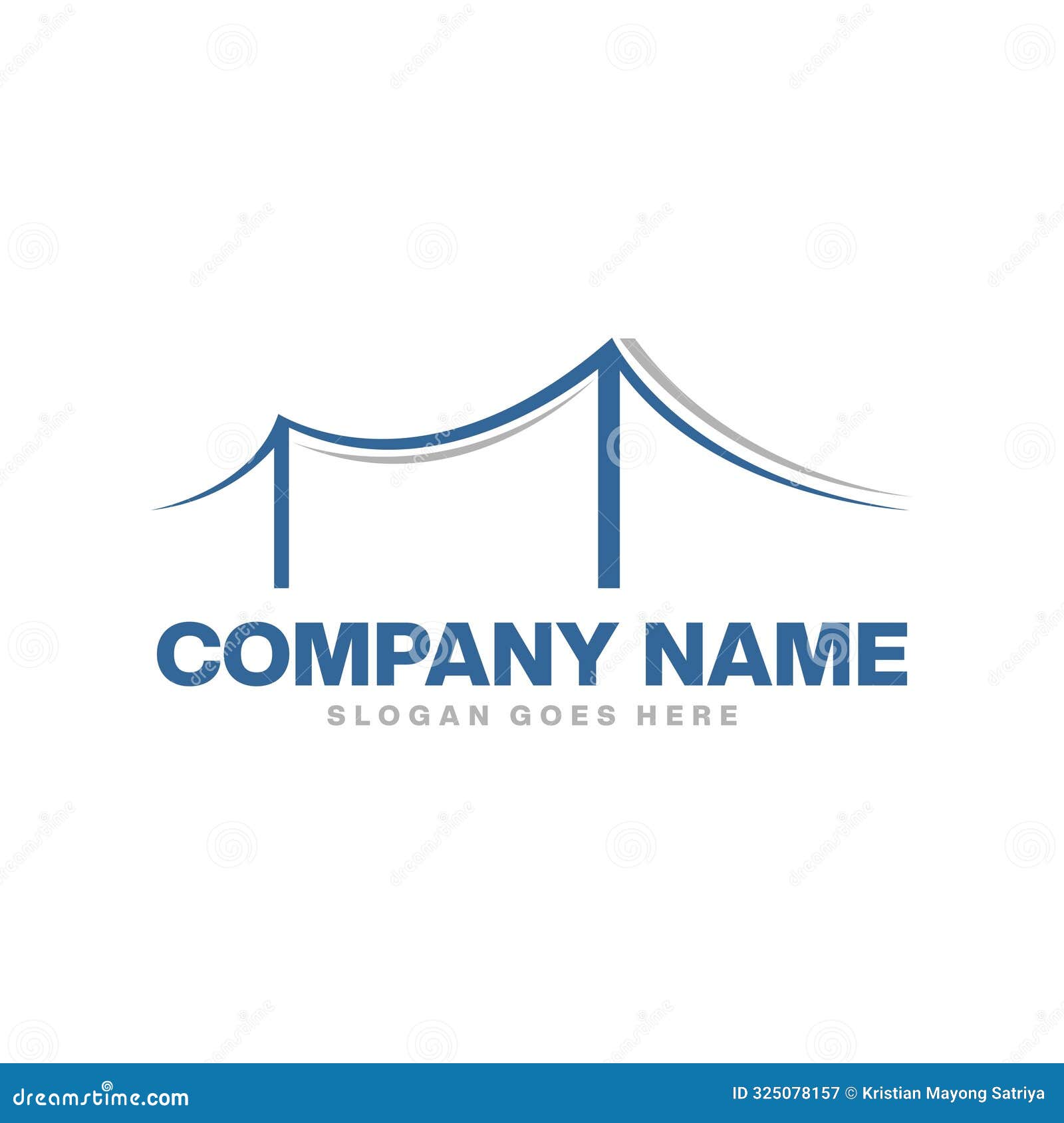 Creative Abstract Bridge Logo Design Template Stock Vector ...