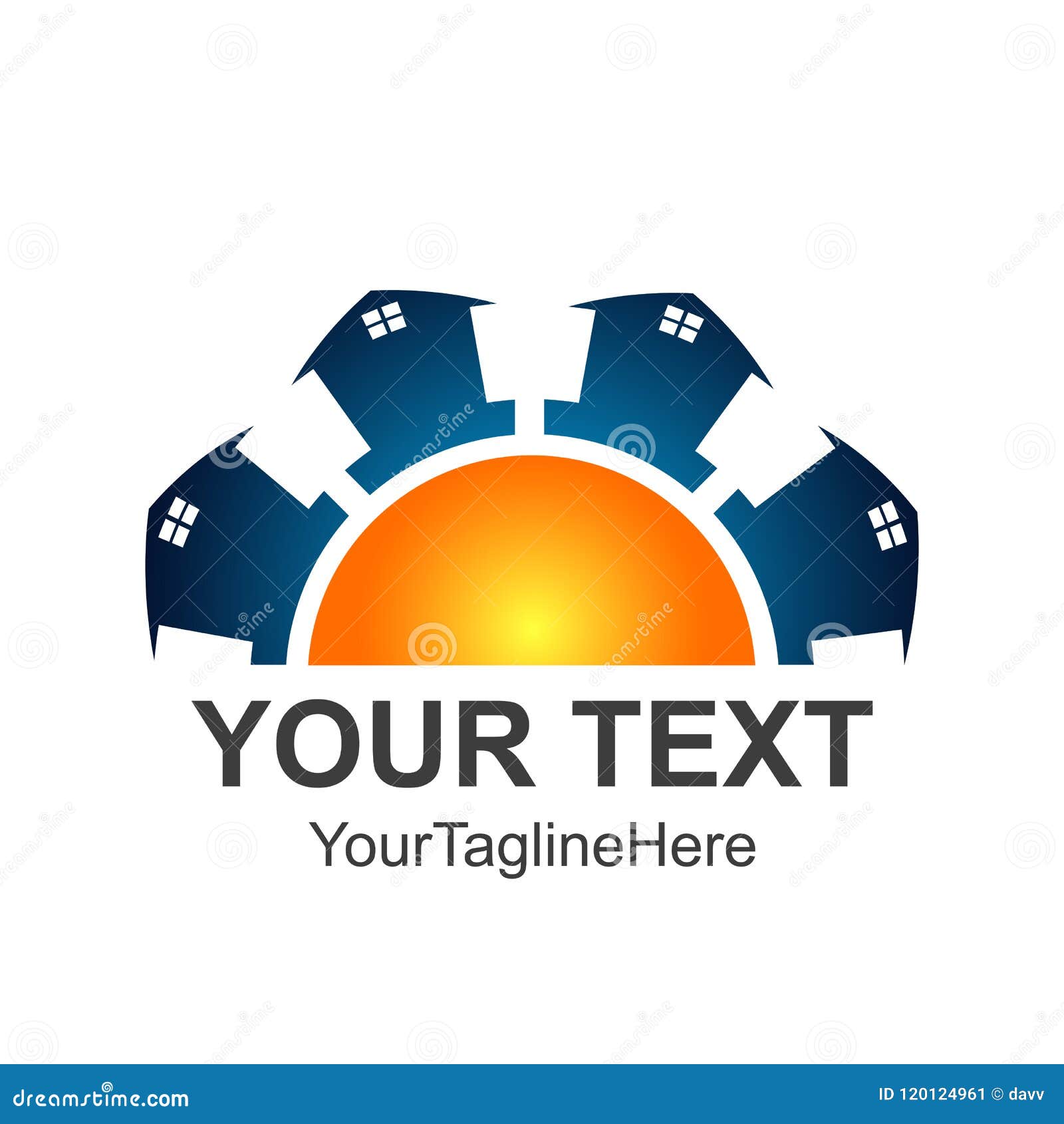 Creative Abstract Circle Square Realty Vector Logo Design Template ...