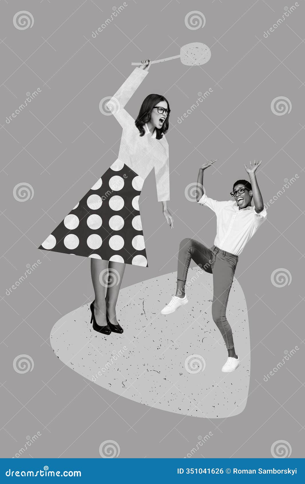 Creative Abstract Collage Template Graphics Image of Angry Lady ...