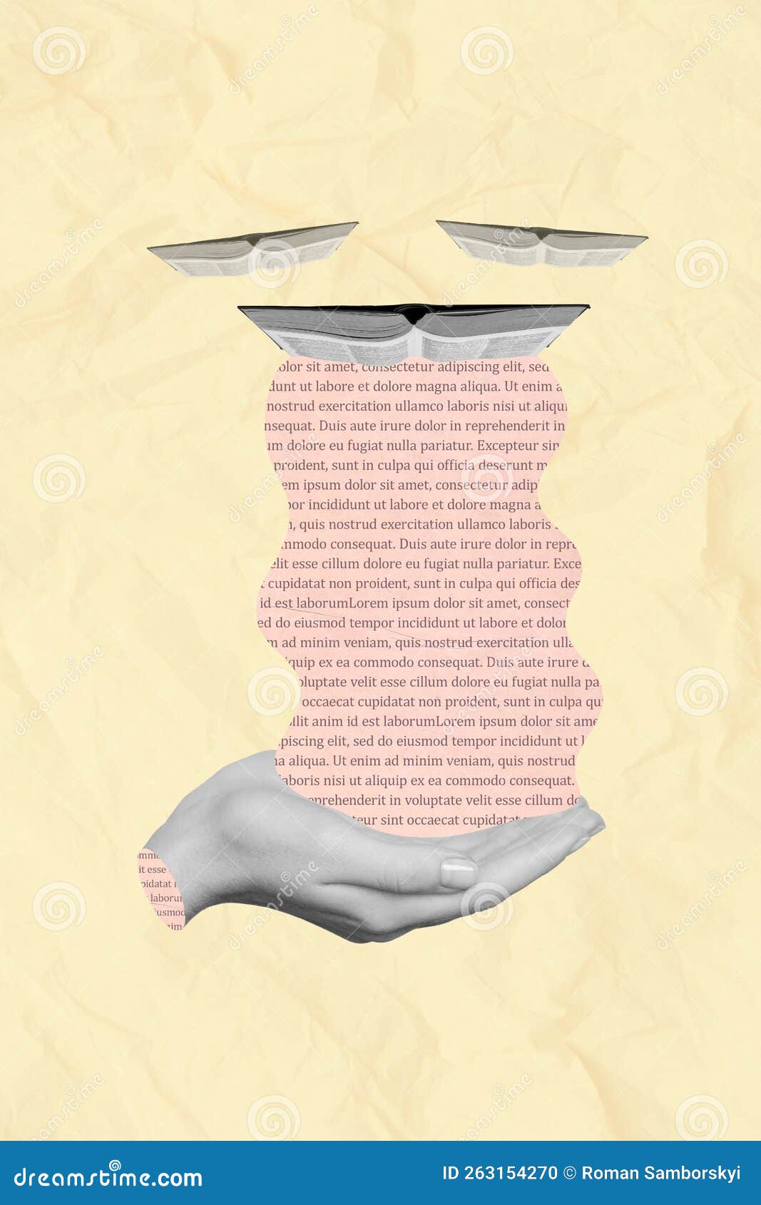 Creative Abstract Collage Template Graphics Image of Arms Catching ...