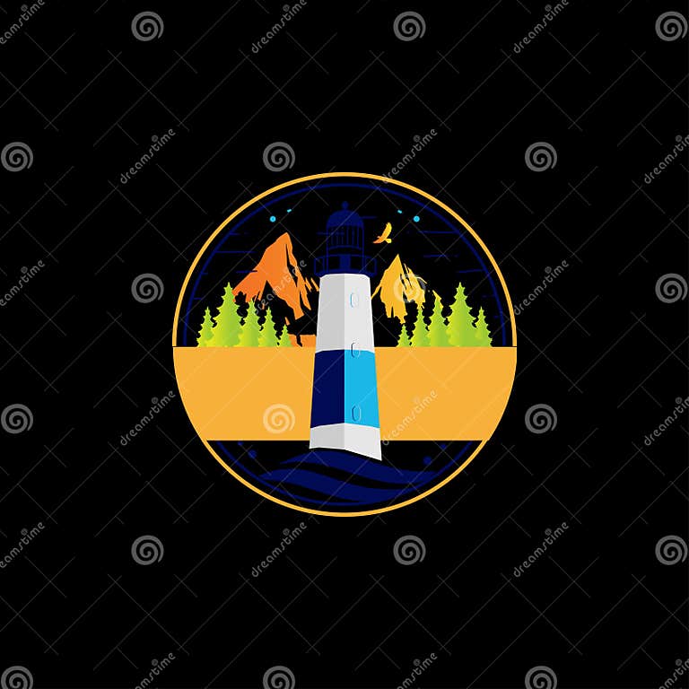 Creative Abstract Colorful Lighthouse Logo Design Stock Vector ...