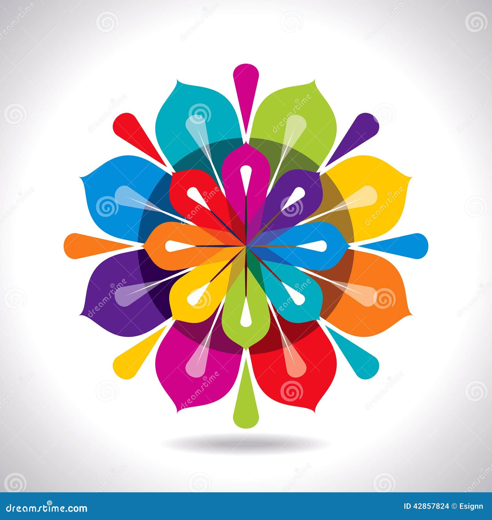 Colourful Design Word Gazania Font Stock Vector Decorative Element On ...