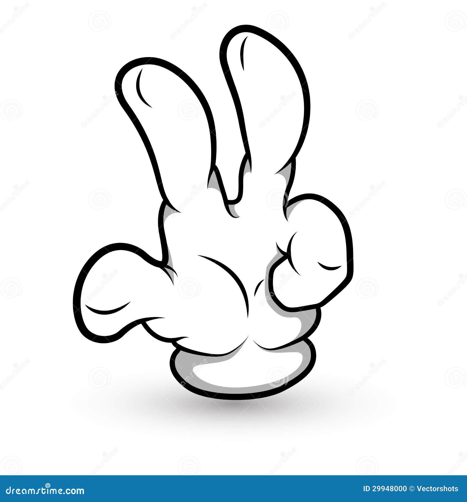Mickey Mouse Middle Finger Vector