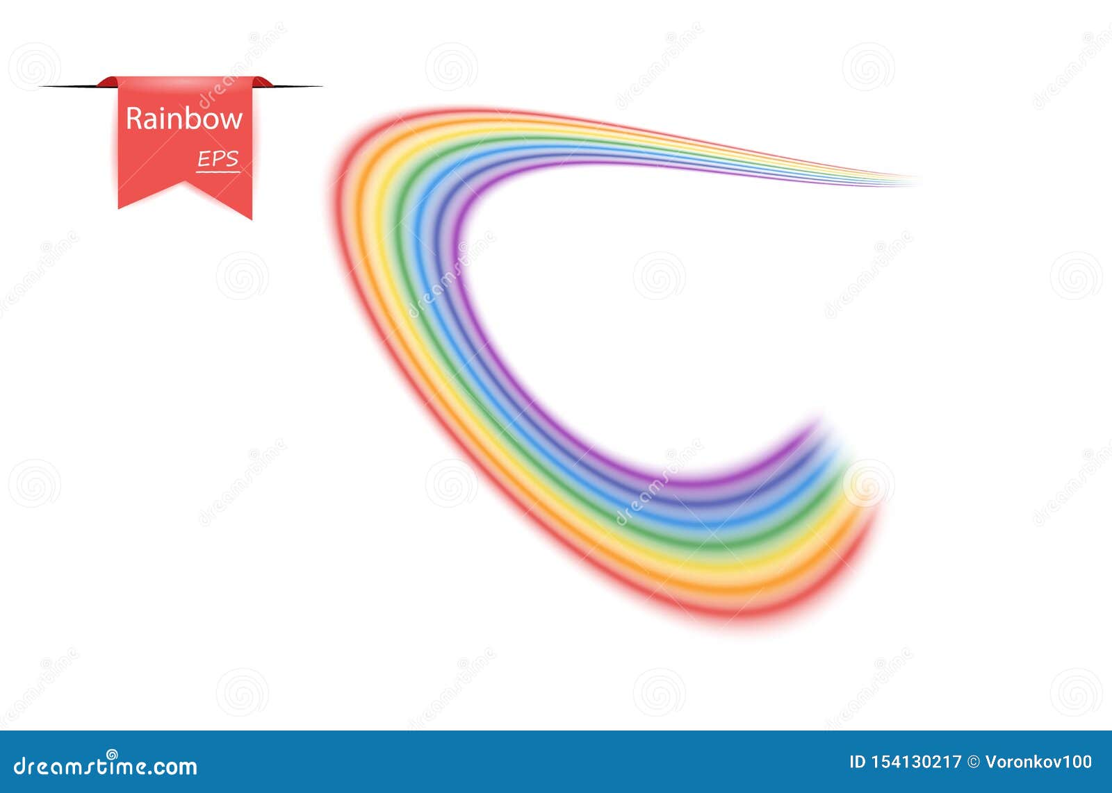 Creative Abstract Cute Rainbow. Vector Design Element Isolated on Light ...