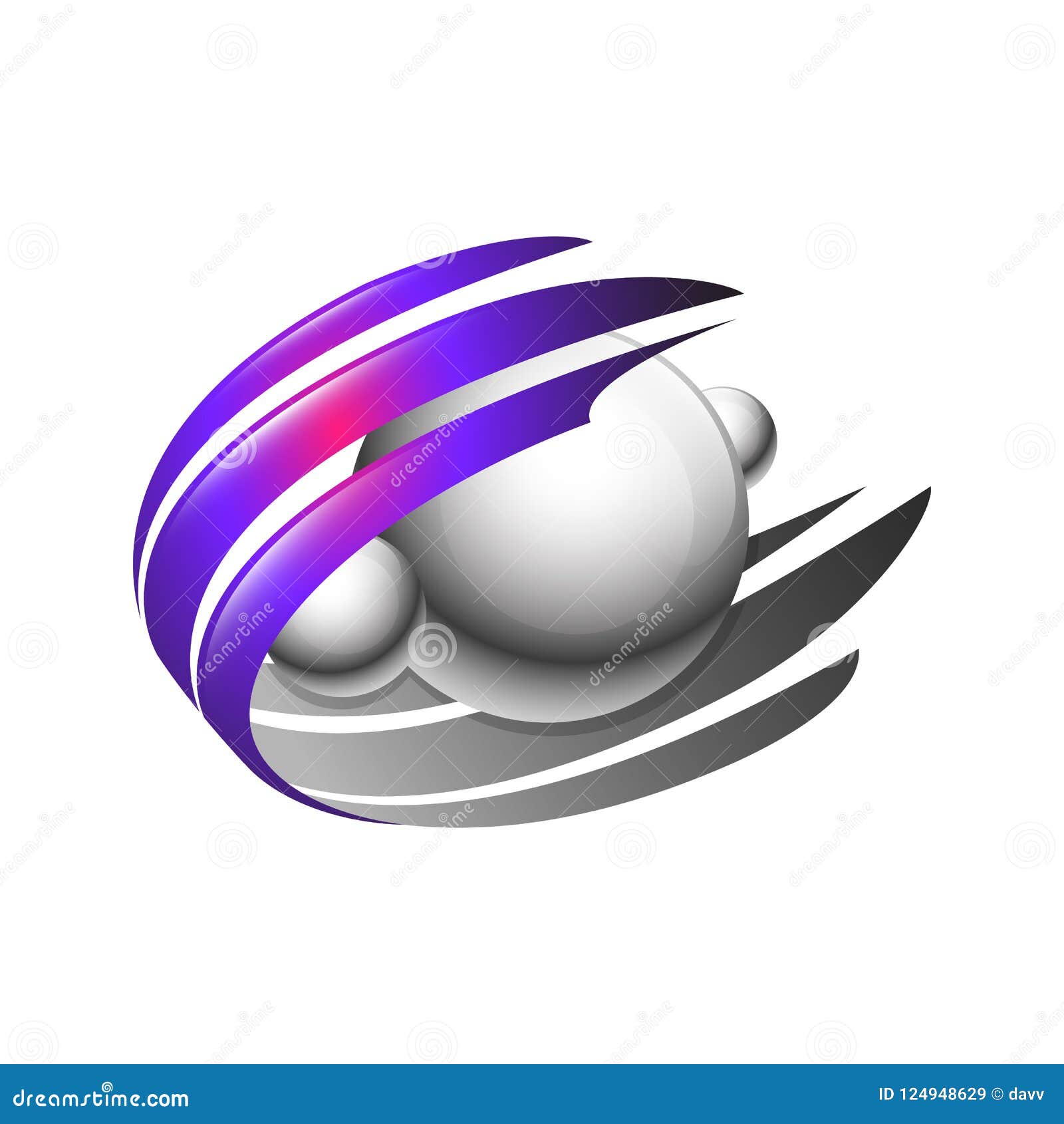 Creative Abstract 3d Orbit Sphere Vector Logo Design Template Element ...