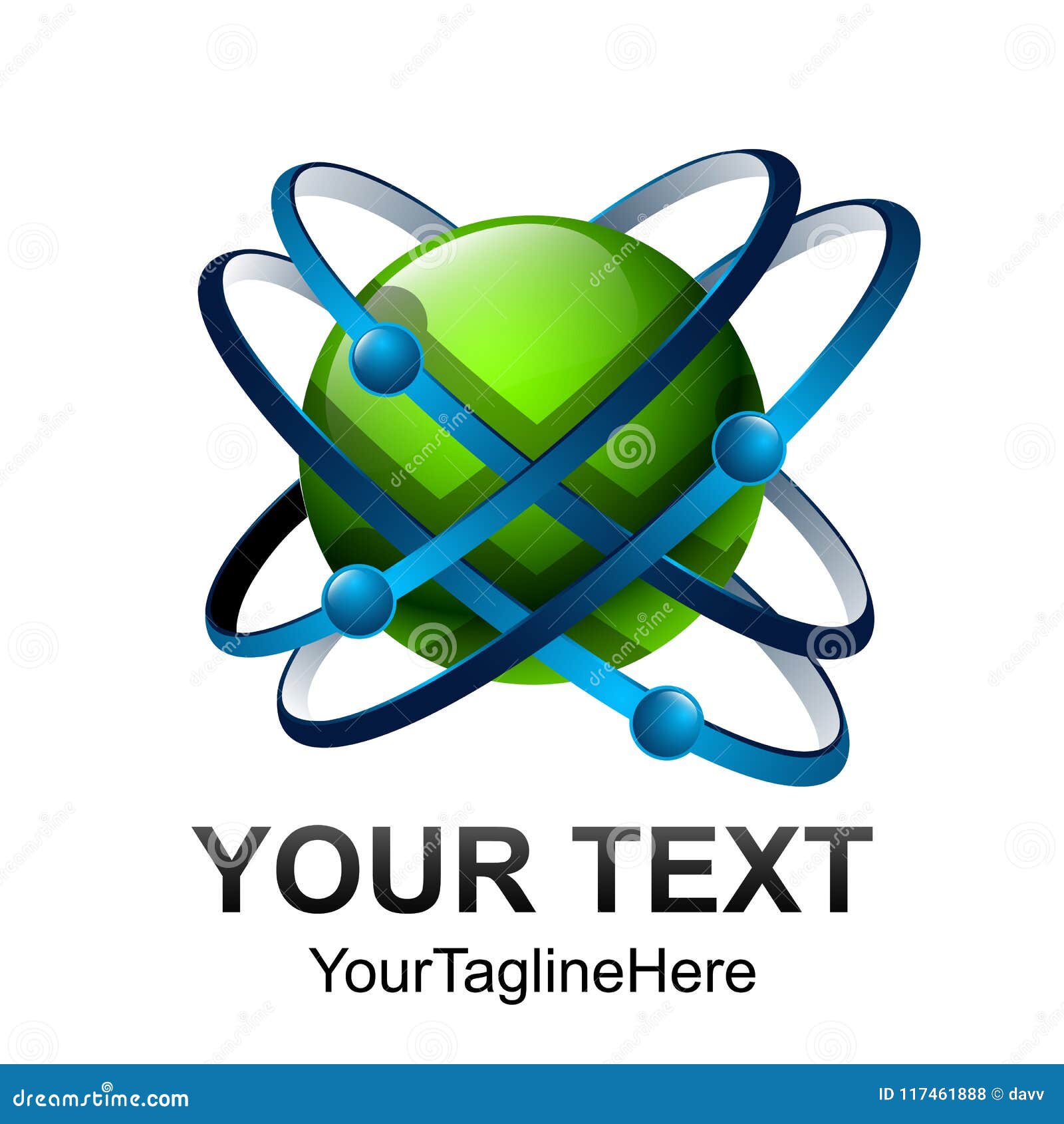 Creative Abstract 3d Orbit Sphere Vector Logo Design Template Element ...