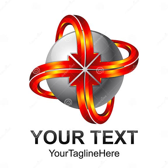 Creative Abstract 3d Sphere Arrow Vector Logo Design Template Element ...