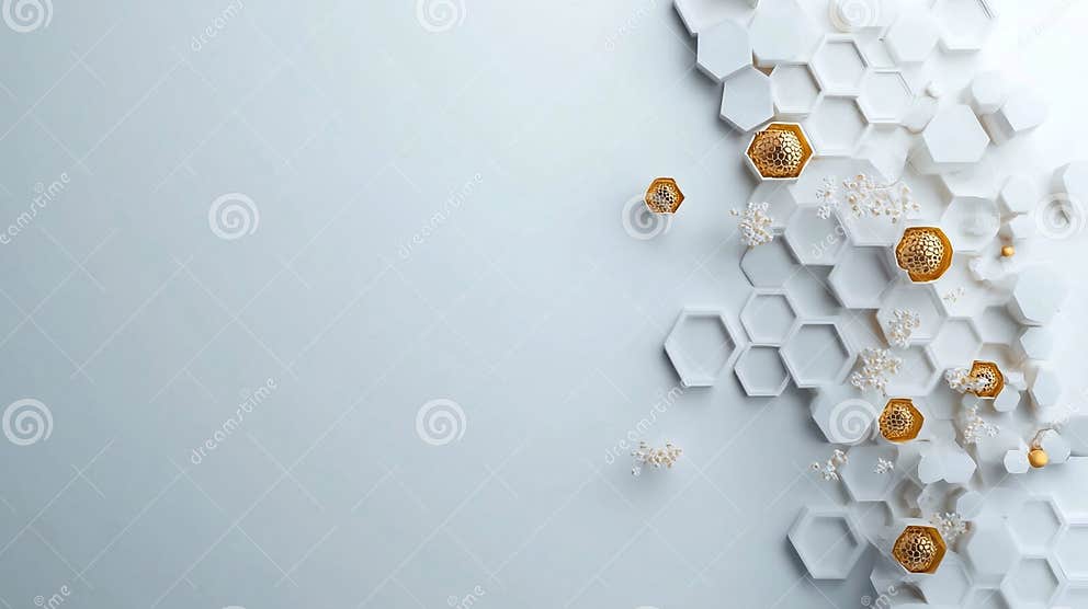 Creative Abstract Design Featuring Honeycomb Patterns and Floral ...