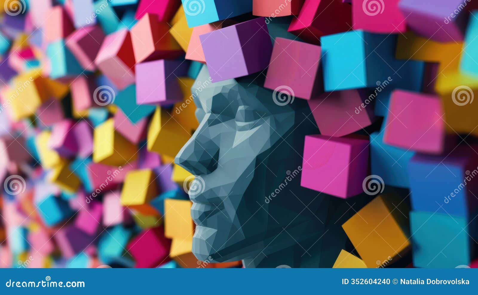 Creative Abstract Design Reflecting Emotional Intelligence and Human ...