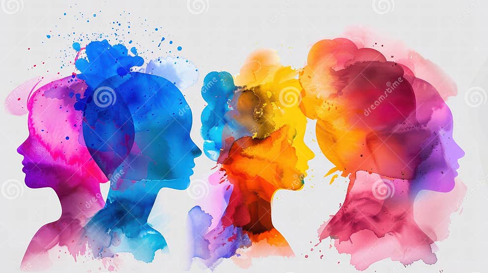 Creative Abstract Design Reflecting Emotional Intelligence and Human ...